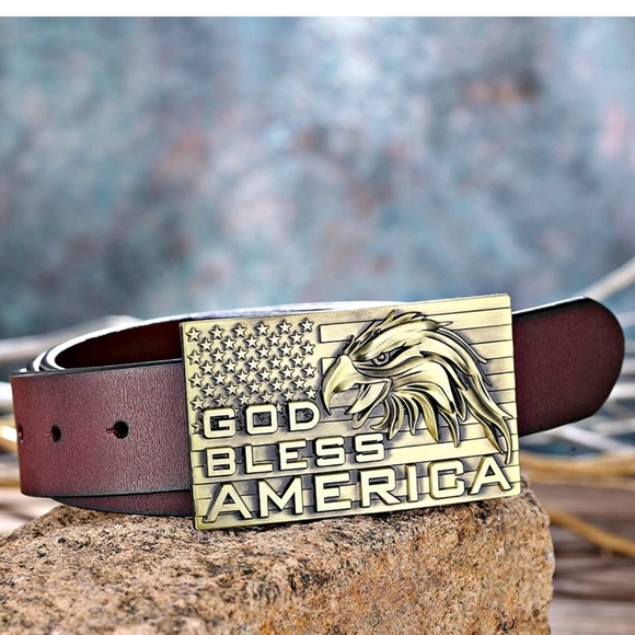 Accessories | New Eagle God Bless America Belt Buckle Silver Available ...